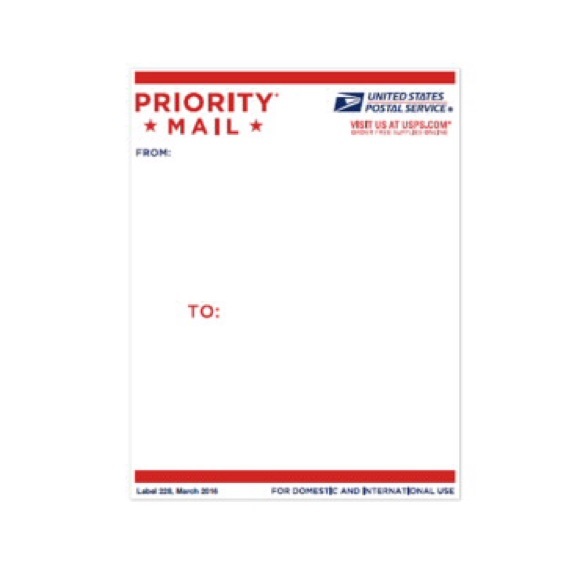 Accessories | Usps Priority Mail Label Extra Label | Poshmark